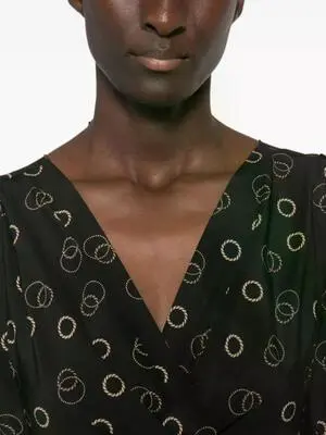 Isabel Marant Étoile Geometric Print Maxi Dress - Black