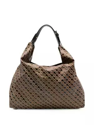 GHERARDINI Monogram-print Shoulder Bag - Brown