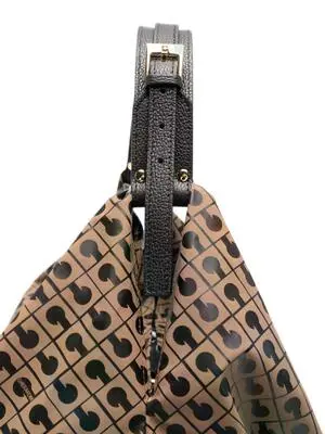 GHERARDINI Monogram Print Shoulder Bag - Brown
