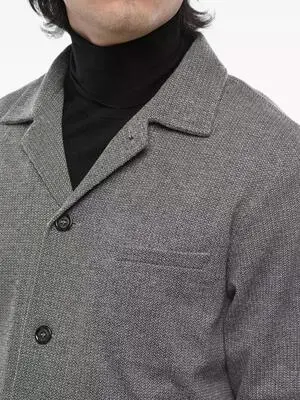 PAOLO PECORA Herringbone Patch-pocket Knitted Cardigan