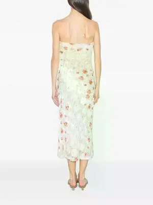 Tory Burch Strapless Floral-print Dress