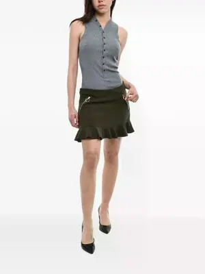 Dsquared2 Ruffled Zip-detail Mini Skirt