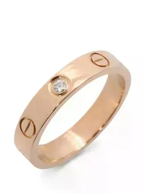 Cartier 2010s Mini Love Diamond Ring - Pink