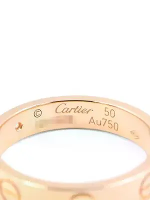Cartier 18k Rose Gold Diamond Love Ring - Pink