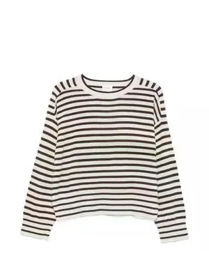 Closed Striped Long-sleeve Sweater - Brown