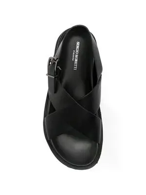 SERGIO MORETTI FIRENZE Crossover Strap Sandals