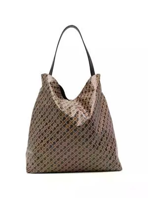 GHERARDINI Monogram Print Tote Bag - Brown