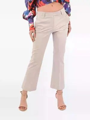 QUELLE2 Belt Loop Tailored Trousers - Neutrals