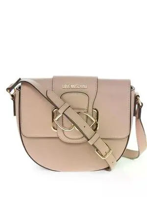 Moschino Heart-buckle Crossbody Bag - Neutrals