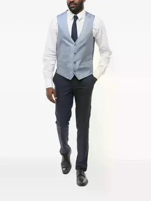 Corneliani Geometric-pattern Silk Waistcoat
