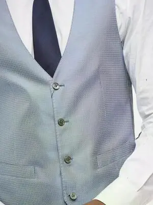 Corneliani Geometric-pattern Silk Waistcoat