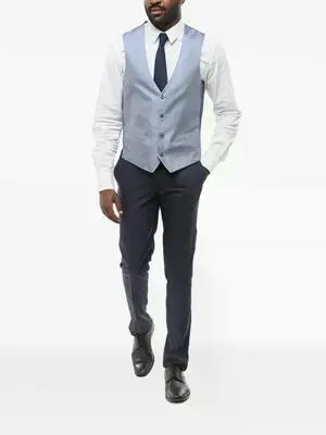 Corneliani Geometric Pattern Silk Waistcoat