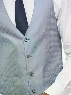 Corneliani Geometric Pattern Silk Waistcoat