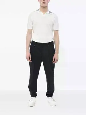 PAOLO PECORA Pleated Belt-loop Trousers