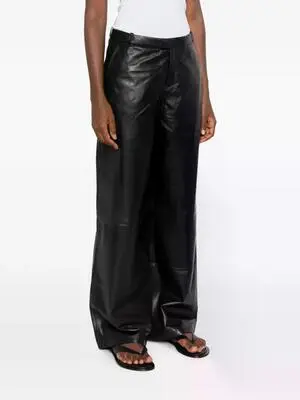 ARMA Wide-leg Leather Trousers