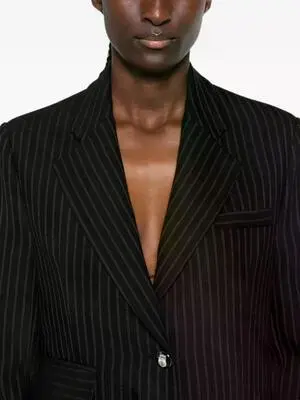 Elisabetta Franchi Pinstripe Notched-lapel Blazer