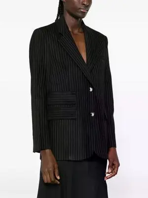 Elisabetta Franchi Pinstripe Notched-lapel Blazer