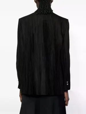 Elisabetta Franchi Pinstripe Notched-lapel Blazer