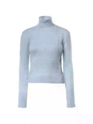 DONDUP Brushed-effect Roll-neck Sweater - Blue