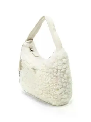 Prada Mini Re-edition 2000 Shearling Shoulder Bag