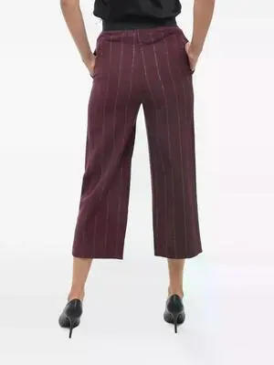 Stella McCartney High-rise Pinstripe Cropped Trousers