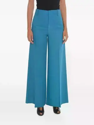 SUPER BLOND Pleated Palazzo Pants - Blue