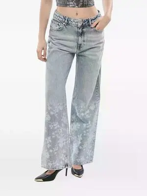 HOLZWEILER Floral-print Jeans - Blue