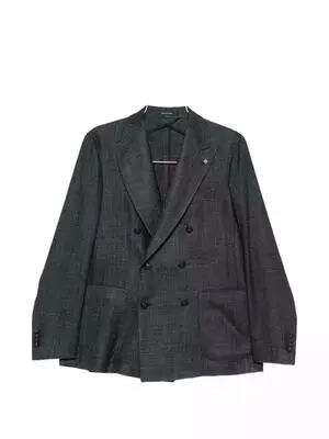 Tagliatore Double-breasted Peak-lapel Blazer - Grey