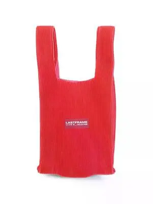 LASTFRAME Ribbed-knit Logo-patch Tote Bag - Red