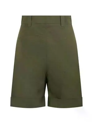 MOORER Pleated Turn-up Shorts