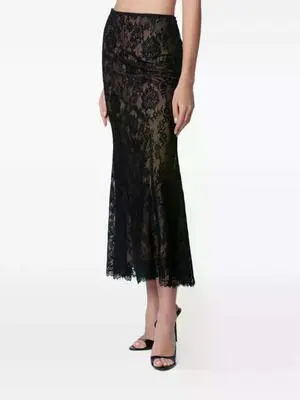 SELF-PORTRAIT Lace Overlay Midi Skirt