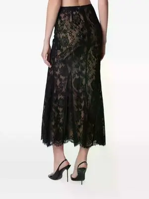 SELF-PORTRAIT Lace Overlay Midi Skirt
