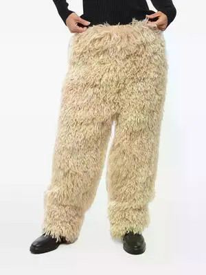 EENK Zuffe Faux-fur Trousers - Neutrals