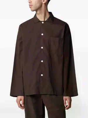 TEKLA Poplin Long-sleeved Shirt - Brown