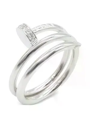Cartier 2010s Juste Un Clou Diamond Ring - Silver