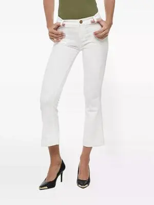 Seafarer Patch-pocket Wide-leg Jeans - White