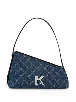 Karl Lagerfeld Monogram-pattern Asymmetric Tote Bag - Blue