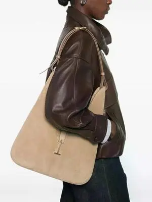 TOM FORD T-clasp Suede Shoulder Bag