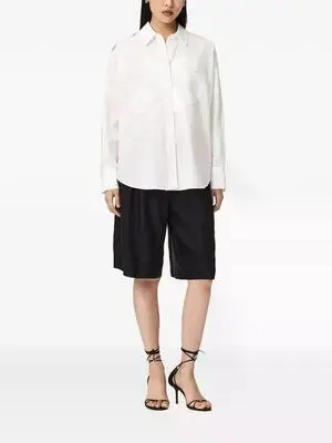 ALLSAINTS Sparrow Long Sleeve Shirt With Appliqué Detail - White
