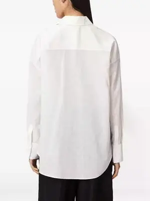 ALLSAINTS Sparrow Long Sleeve Shirt With Appliqué Detail - White