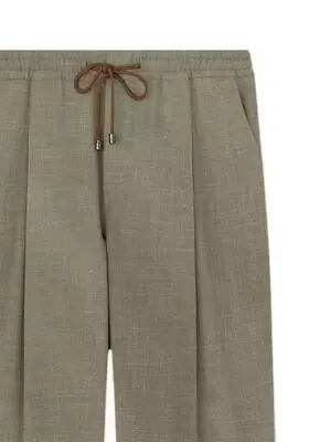 RETORI Retroi Drawstring-waist Pleated Tailored Trousers