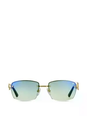 VINTAGE FRAMES COMPANY Rimless Rectangle Sunglasses - Gold