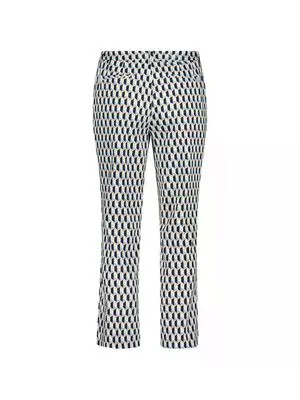 BETTY BARCLAY Geometric Print Cropped Trousers