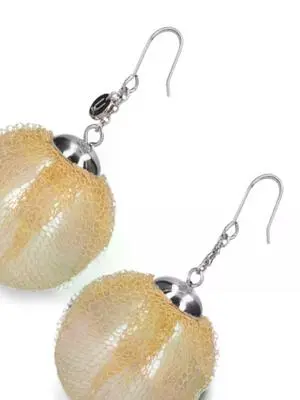 Undercover Resin Pearl And Tulle Drop Earrings