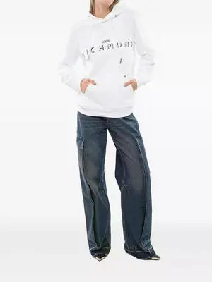 John Richmond Embroidered Logo Hoodie - White