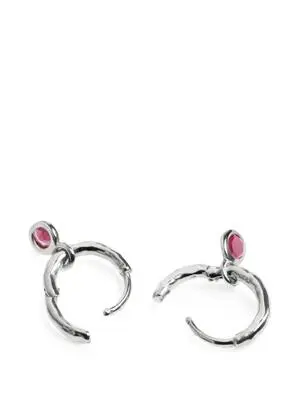 Monica Vinader Ruby-charm Hoop Earrings