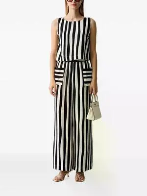 BENETTON Striped Wide-leg Trousers