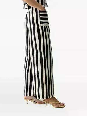 BENETTON Striped Wide-leg Trousers