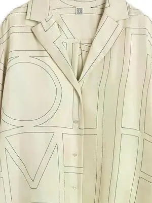 TOTEME Monogram Silk Shirt - Neutrals