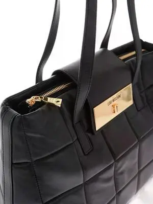 Moschino Quilted Logo-plaque Tote Bag